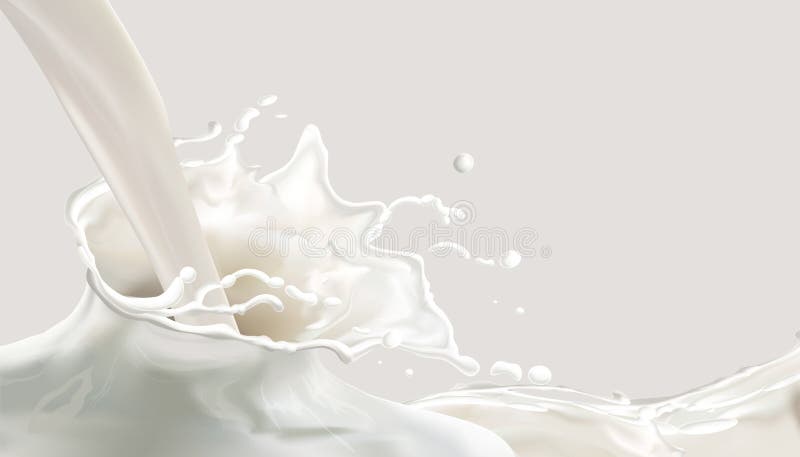 Milk splashing effect stock vector. Illustration of flow - 282911643