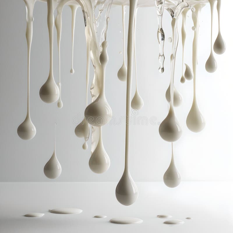Milk streaks and drops stock illustration. Illustration of design ...