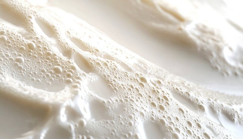 Milk Surface Covered with Bubbles Creating a Soft Texture Stock Photo ...