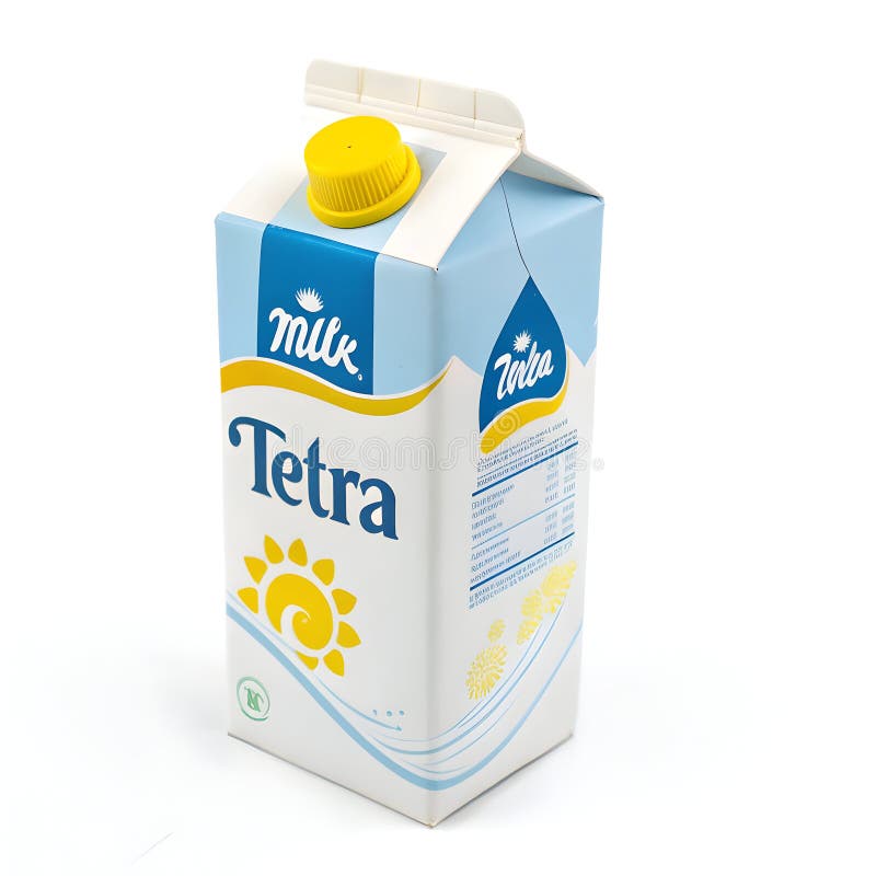 Milk Tetra Pack stock illustration. Illustration of container - 366913624