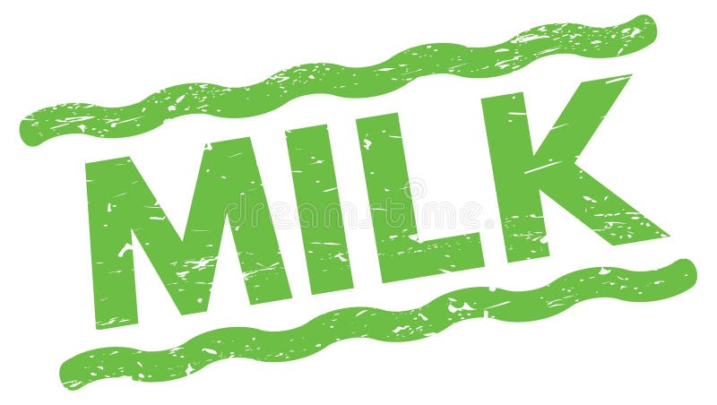 MILK Text on Green Lines Stamp Sign Stock Illustration - Illustration ...