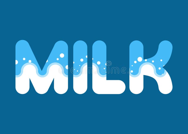 Milk. Letters To Sparks. Logo for Dairy Packaging Stock Vector ...