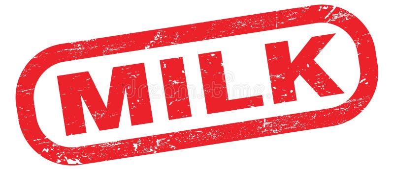 MILK, Text on Red Rectangle Stamp Sign Stock Illustration ...
