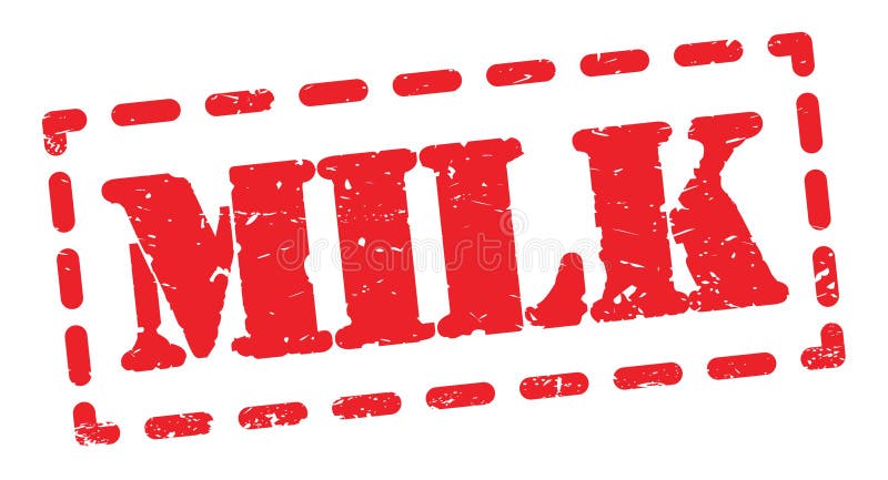 MILK Text Written on Red Stamp Sign Stock Illustration - Illustration ...