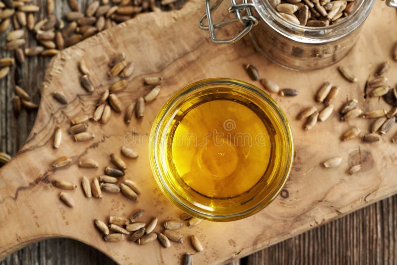 Milk Thistle Oi and Seeds on a Table Stock Image - Image of milk ...