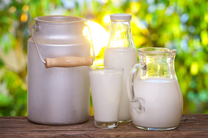 Milk in various dishes. stock photo. Image of closeup - 30352142