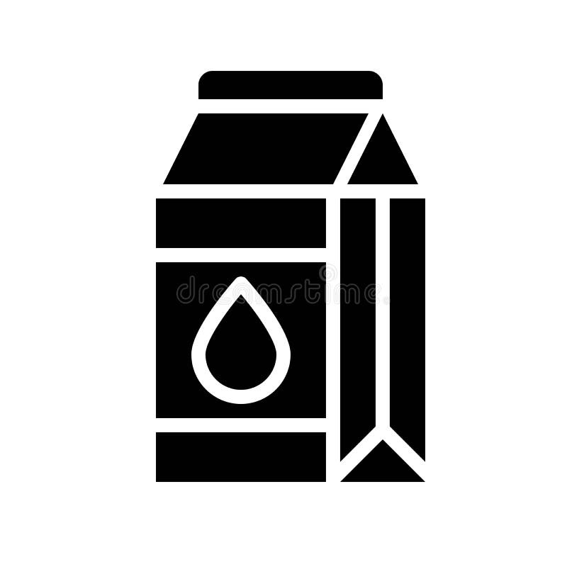 Milk Vector Illustration, Beverage Solid Style Icon Stock Vector ...