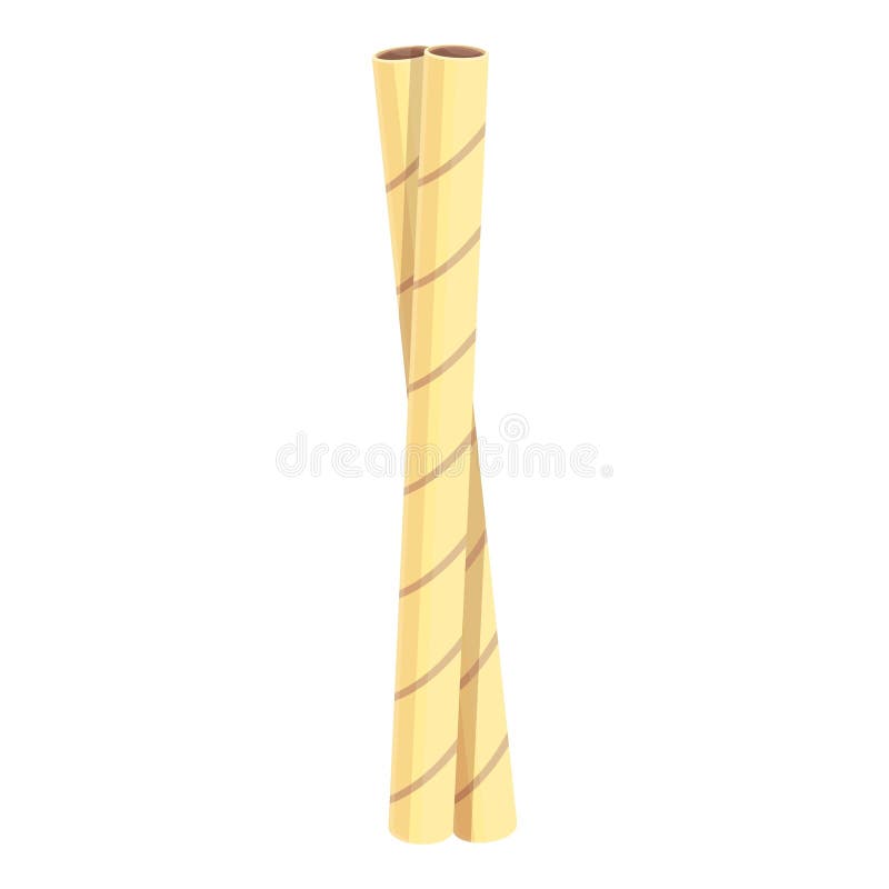 Milk Wafer Rolls Icon Cartoon Vector. Stick Roll Stock Vector ...