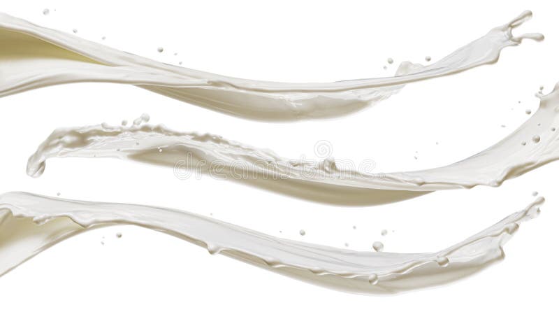 Milk Wave Isolated on White Background Stock Photo - Image of isolated ...