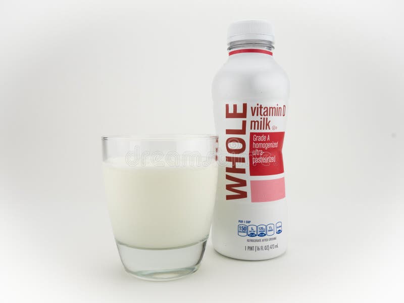 Milk Whole with Bottle editorial image. Image of nutrition - 80765060