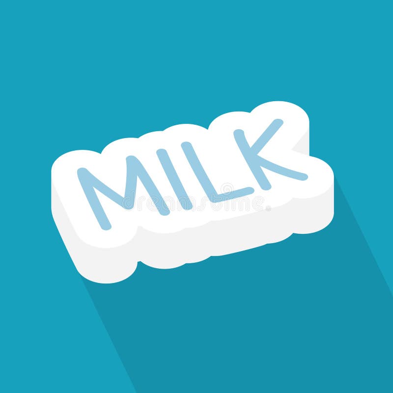 Milk word concept stock vector. Illustration of sign - 194733329