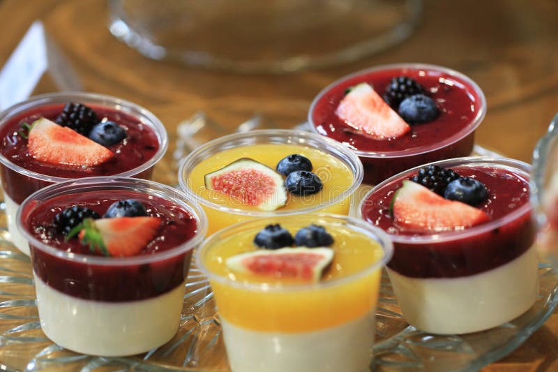 Milk Yogurt Dessert with Fruit Stock Photo - Image of blackberry, diet ...