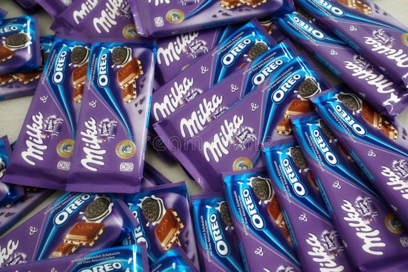 Milka Oreo editorial photography. Image of item, chocolate - 31408662