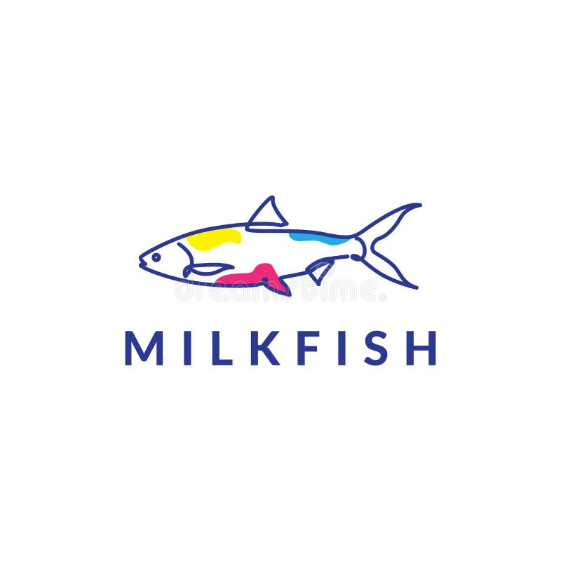 Milkfish Abstract Food Logo Design Stock Vector - Illustration of ...