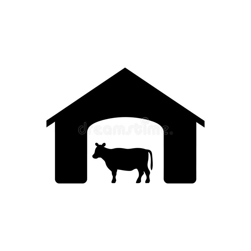 Milking Shed (second Entry) Icon Stock Vector - Illustration of rural ...