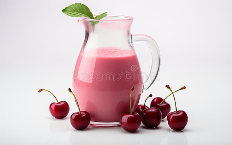 Milkshake Cherry Juice Transparent Background Stock Illustration ...
