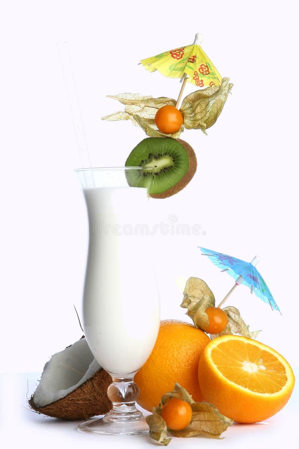 Milkshake Cocktail and Dessert Chery Stock Photo - Image of cherry ...