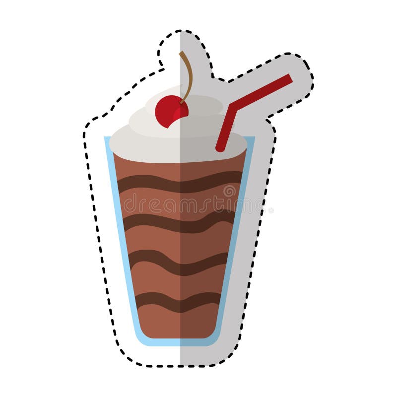 Milkshake Cup Isolated Icon Stock Vector - Illustration of element ...