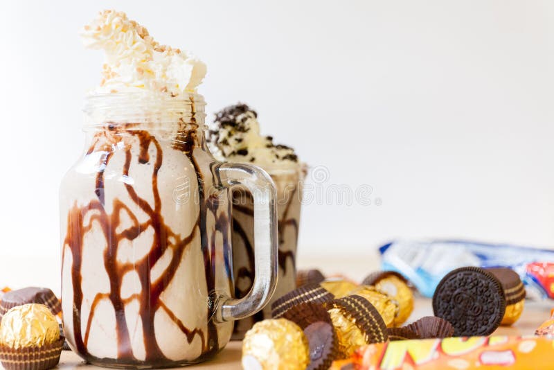 Milkshake for dessert stock image. Image of milkshake - 72486069