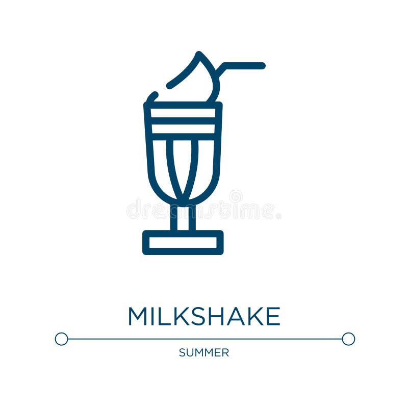 Milkshake Icon. Linear Vector Illustration from Summer Collection ...