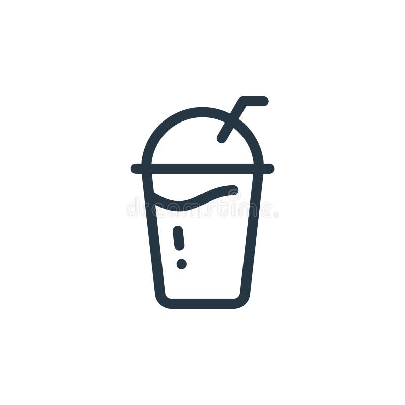 Milkshake Icon Vector from Spring Concept. Thin Line Illustration of ...