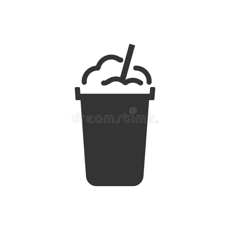 Milkshake Icon stock vector. Illustration of symbol - 296705720