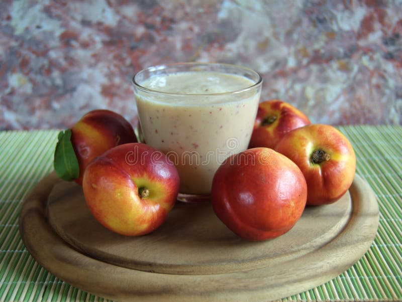 Milkshake nectarine stock photo. Image of milk, ingredients - 15908564