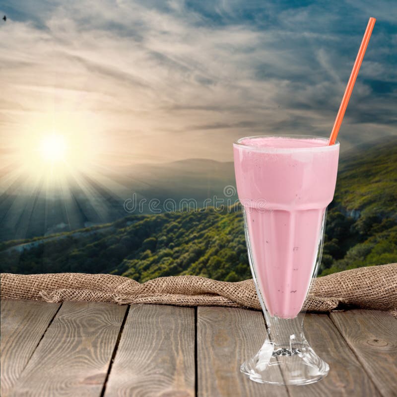 Milkshake stock image. Image of smoothie, vanilla, sweet - 63790721