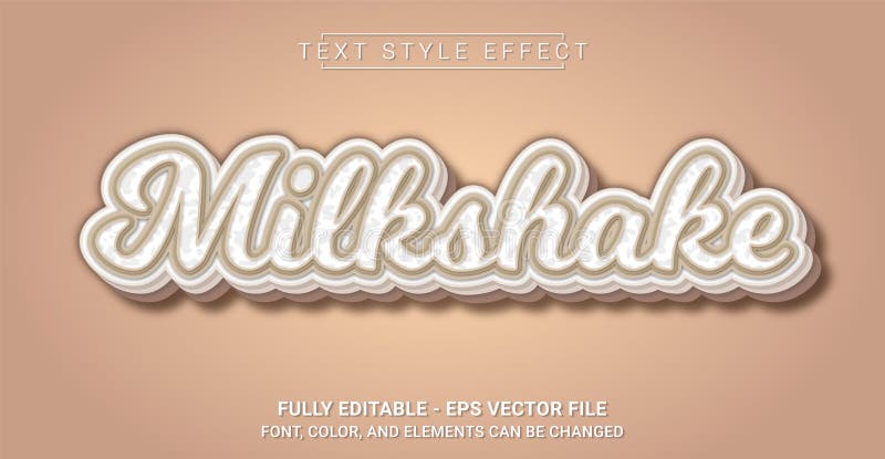 Milkshake Text Style Effect. Editable Graphic Text Template Stock ...