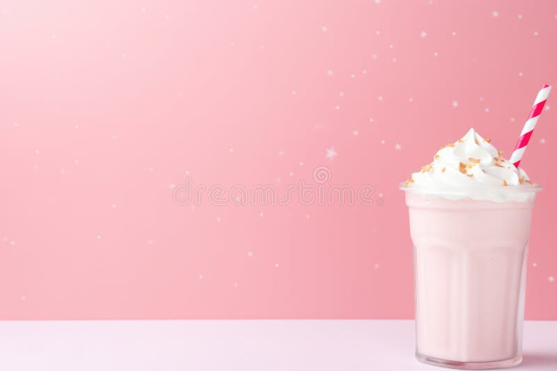 Milkshake Themed Background Large Copy Space - Stock Picture Backdrop ...