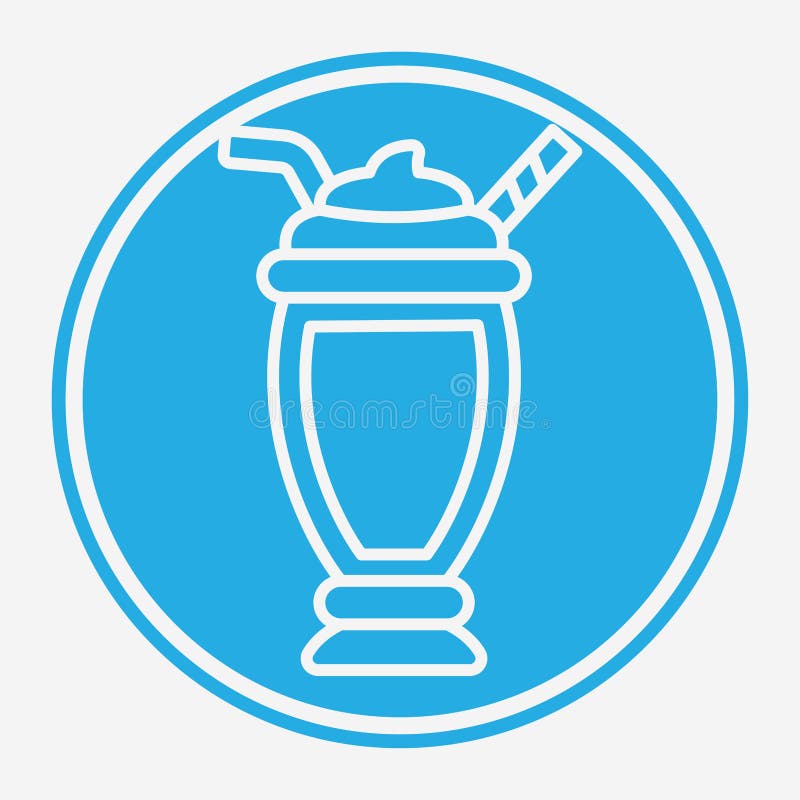Milkshake Vector Icon Sign Symbol Stock Vector - Illustration of icon ...