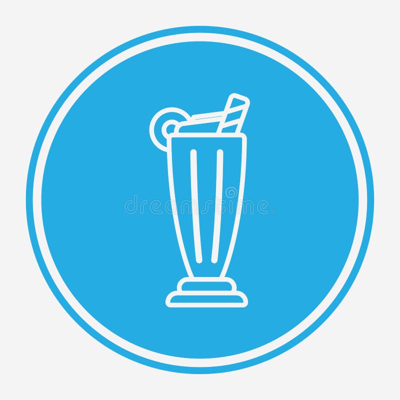 Milkshake Vector Icon Sign Symbol Stock Vector - Illustration of icon ...