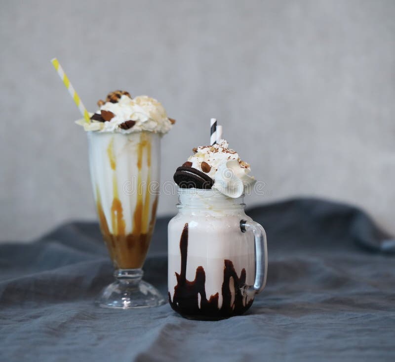Milkshakes stock photo. Image of milkshake, beverage - 89576032