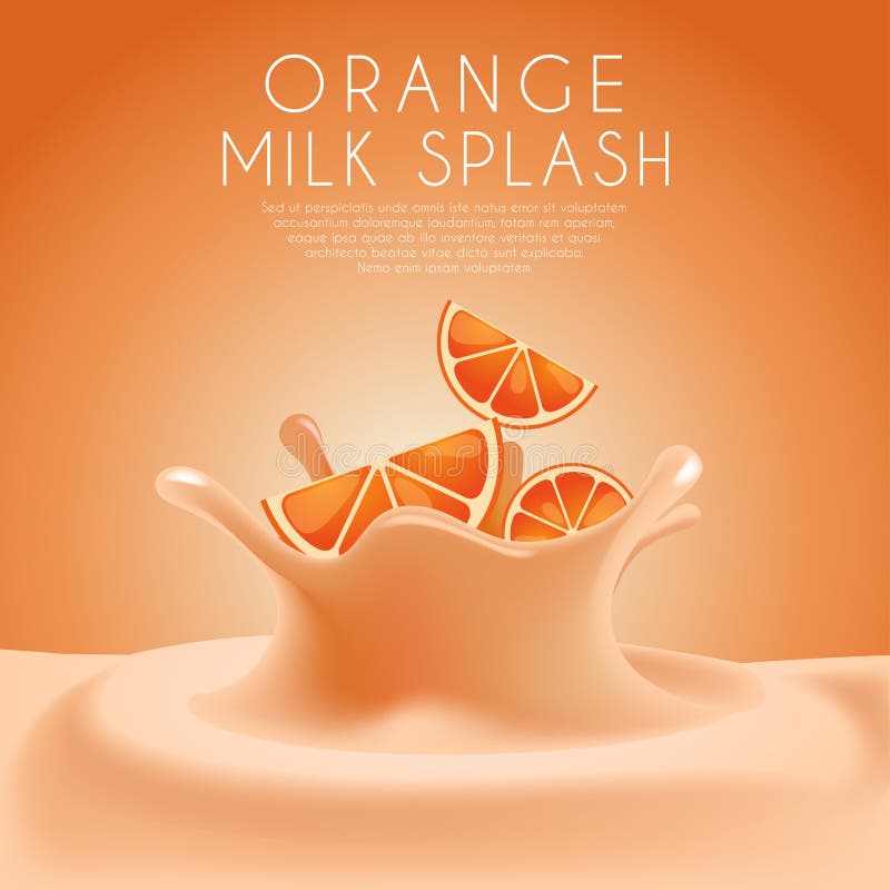 Orange and Milk Good for Health Stock Image - Illustration of glass ...