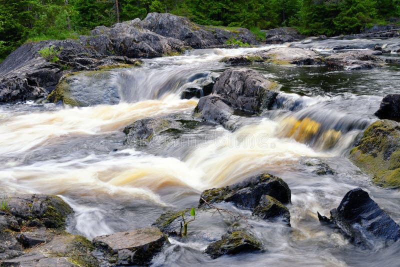 Milky Glacial Raging River Water Stock Photo - Image of current, rock ...