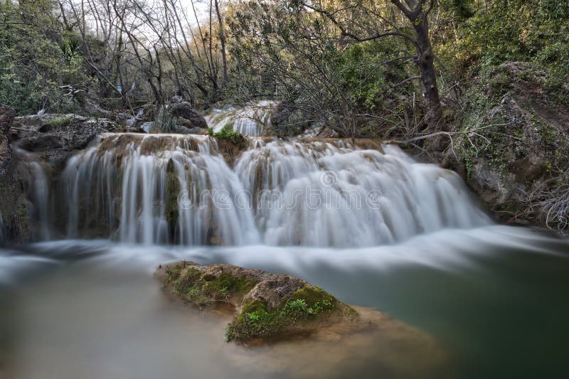 Milky Smooth Waterfall stock image. Image of relaxing - 24294385