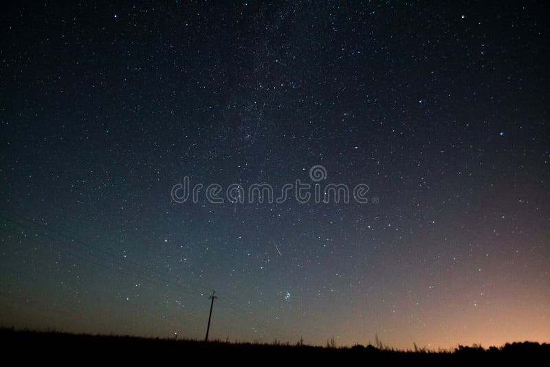 Milky Way. Beautiful Summer Night Sky with Stars Stock Photo - Image of ...