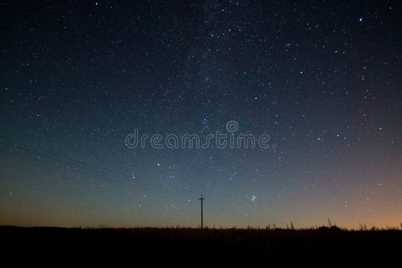 Milky Way. Beautiful Summer Night Sky with Stars Stock Photo - Image of ...