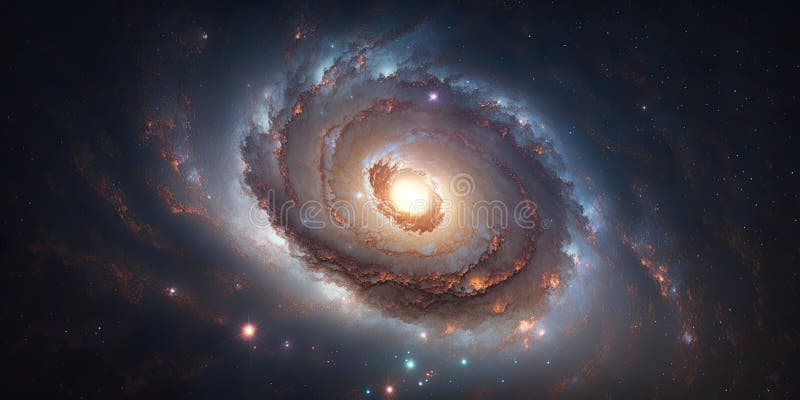 Milky Way Galaxy and Astro Space Stock Illustration - Illustration of ...