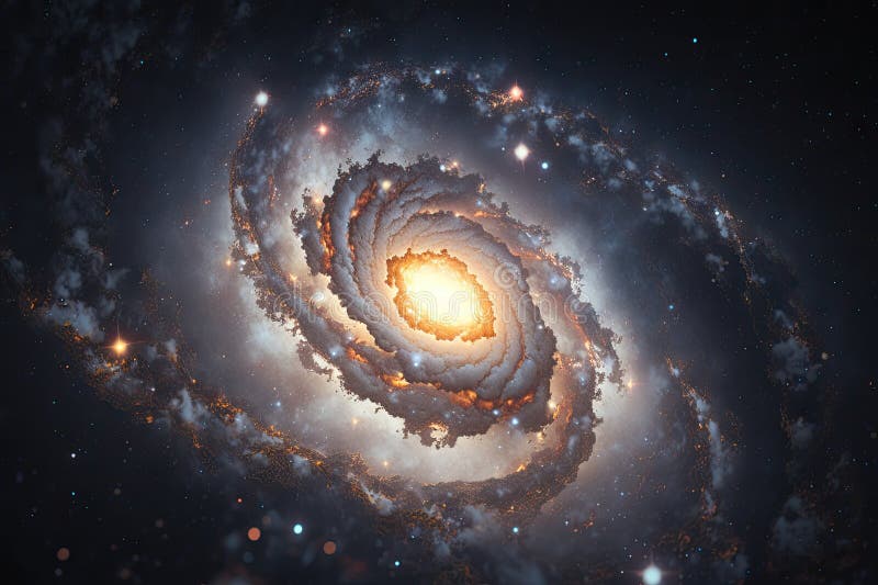 Milky Way Galaxy and Astro Space Stock Illustration - Illustration of ...