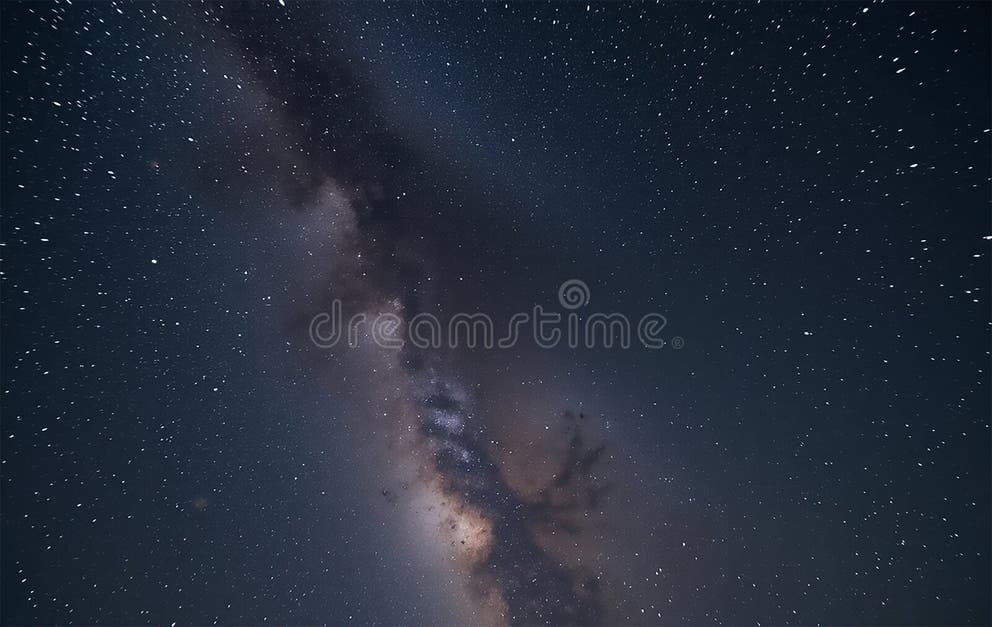 Milky Way Galaxy in Breathtaking at Night Sky. Vertical View of the ... Milky Way Galaxy in Breathtaking at Night Sky. Vertical View of the ...