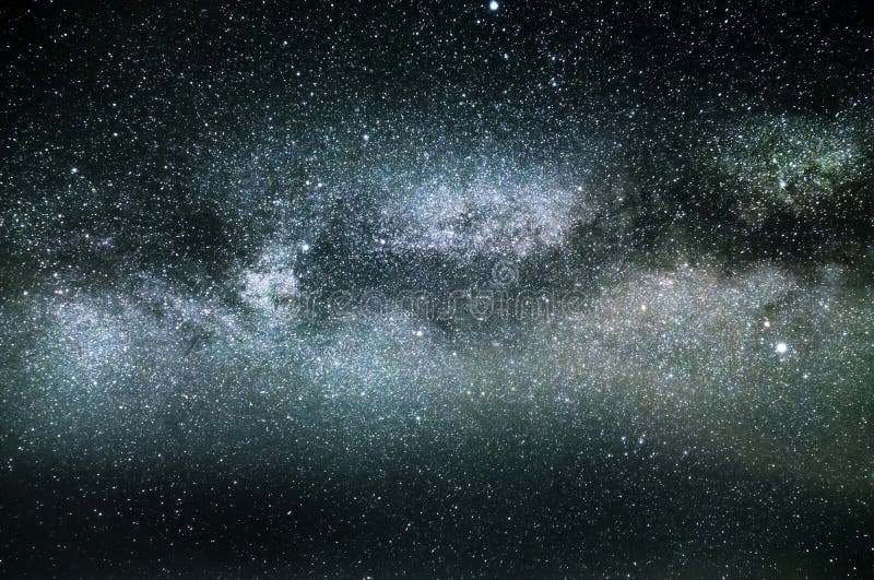 The Milky Way Galaxy Core in a Glowing Blue Light Stock Photo - Image ...