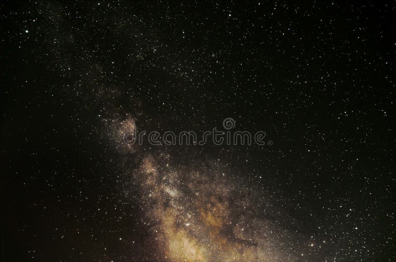 The Milky Way Galaxy Core in Natural Color Stock Image - Image of ...