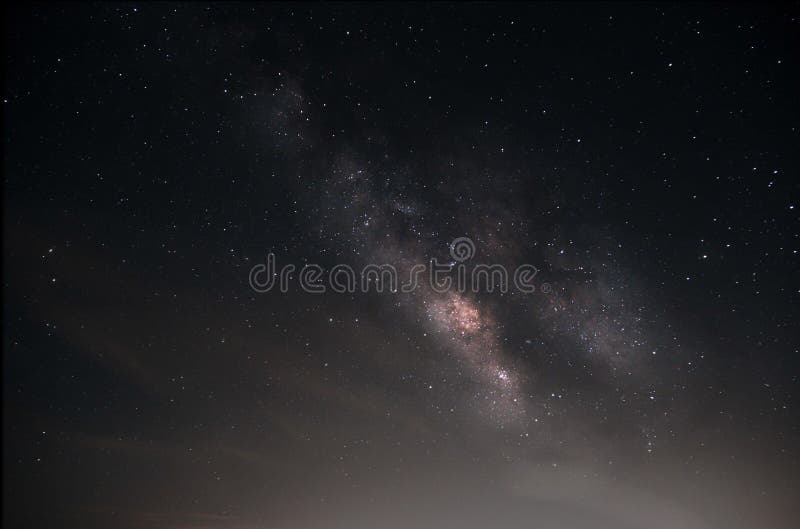 The Milky Way Galaxy Core in Natural Color Stock Photo - Image of ...