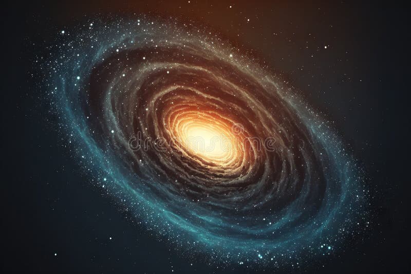 Milky Way Galaxy in the Cosmos, Containing Stars and Cosmic Dust Stock ...