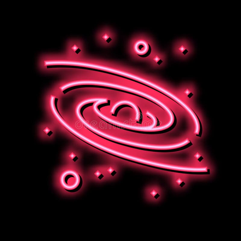 Milky Way Galaxy Neon Glow Icon Illustration Stock Vector ...