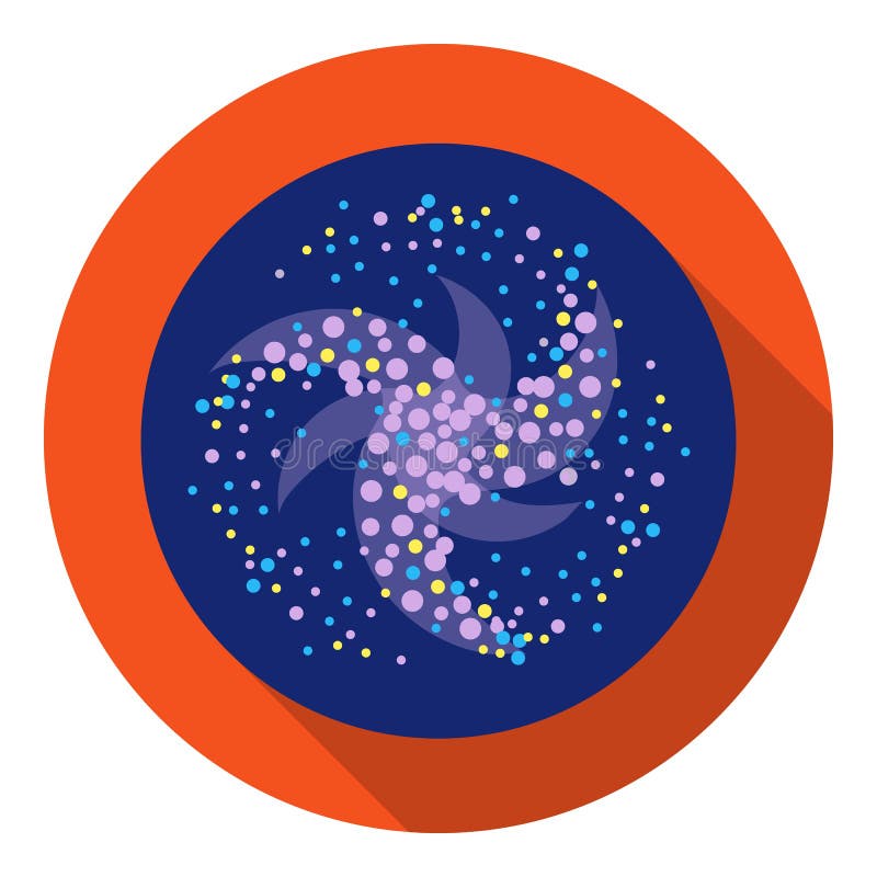 Milky Way Icon in Cartoon Style on White Background. Space Symbol Stock ...