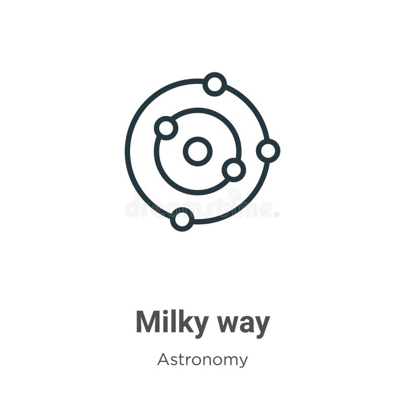 Milky Way Outline Vector Icon. Thin Line Black Milky Way Icon, Flat ...