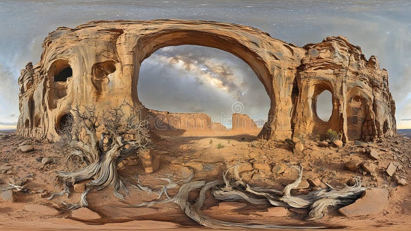 Starry Night Arch stock illustration. Illustration of wood - 379553070