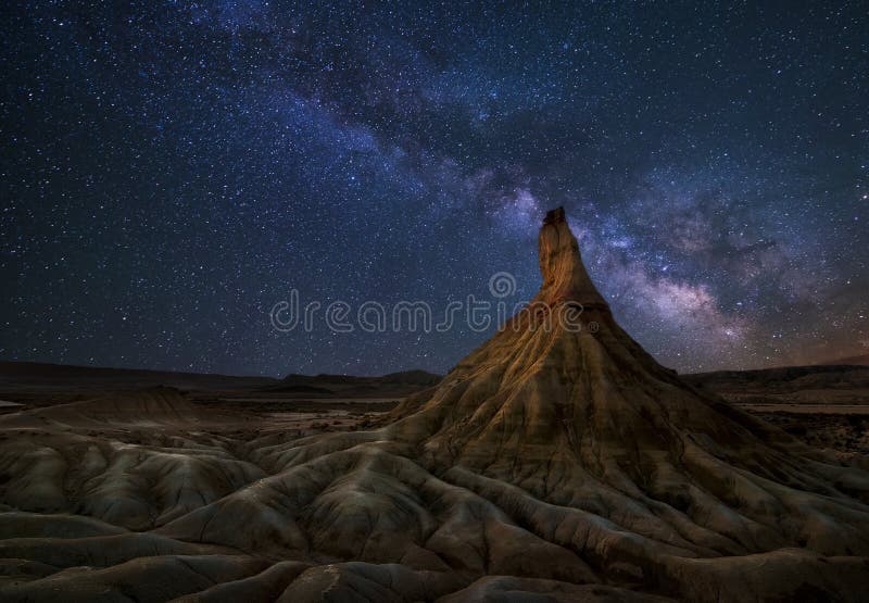 Milky Way over the desert stock photo. Image of milky - 22251092